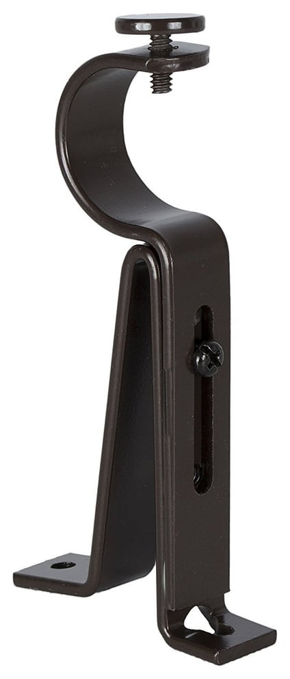 Urbanest Adjustable Rod Bracket, up to 1 1/8" Rod, Bronze, Set of 2 ...