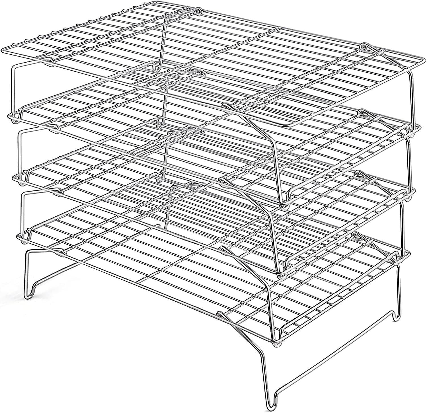 Cooling Baking Rack 4-tier Stackable Stainless Steel Wire Baking ...