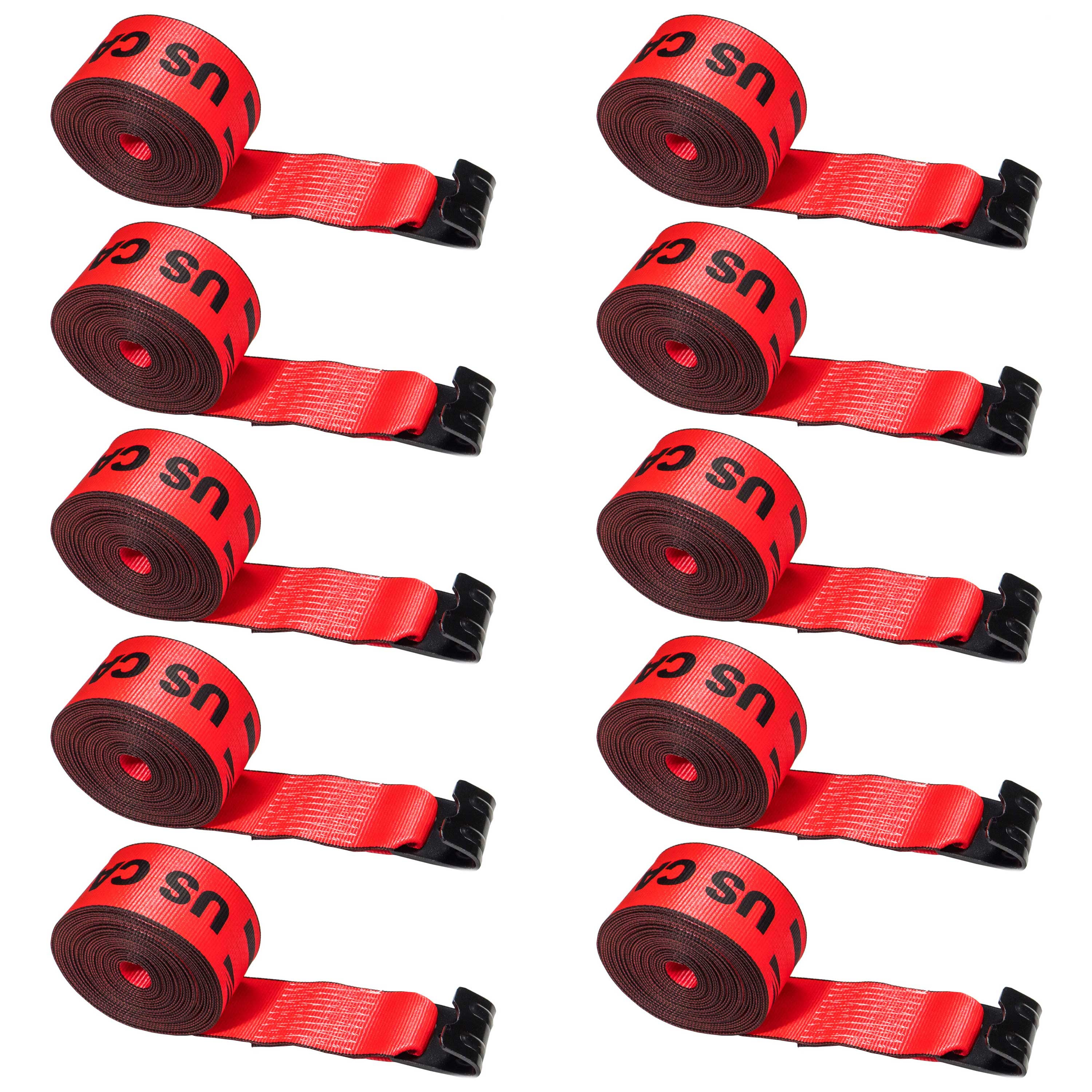 4" x 30' Red Winch Straps with Flat Hook - Box of 10 - Walmart.com