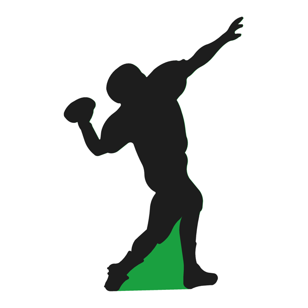Quarterback Football Silhouette Cardboard Cutout Standee Standup ...