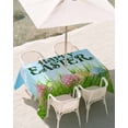 60x102 Inch Outdoor Tablecloth with Umbrella Hole Zipper Rectangle Blue ...