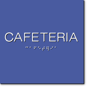 Cafeteria Sign-Blue / White (4 Units) - Walmart.com