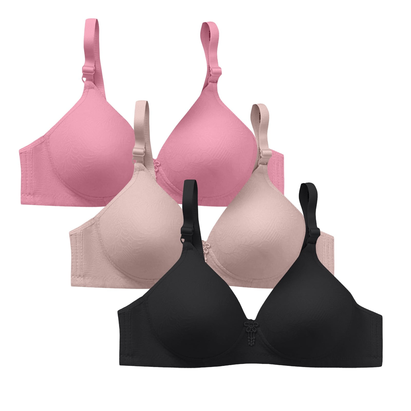Click here for Manxivoo Non Underwire Support Bra 3 Piece Set Plu... prices