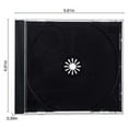 Maxtek 10.4 mm Standard Single Clear CD Jewel Case with Assembled Black ...