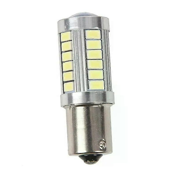 BA15S 12V White LED Sidelight Indicator Car Light Bulb 1156 P21W Silver ...