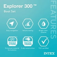 Intex Inflatable Explorer Pro 400 Four-Person Boat with Oars and Pump ...