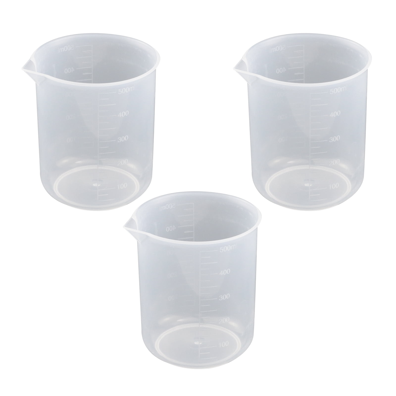 LC LICTOP 3Pcs Plastic Beaker Cups Measuring Liquid Graduated Container ...