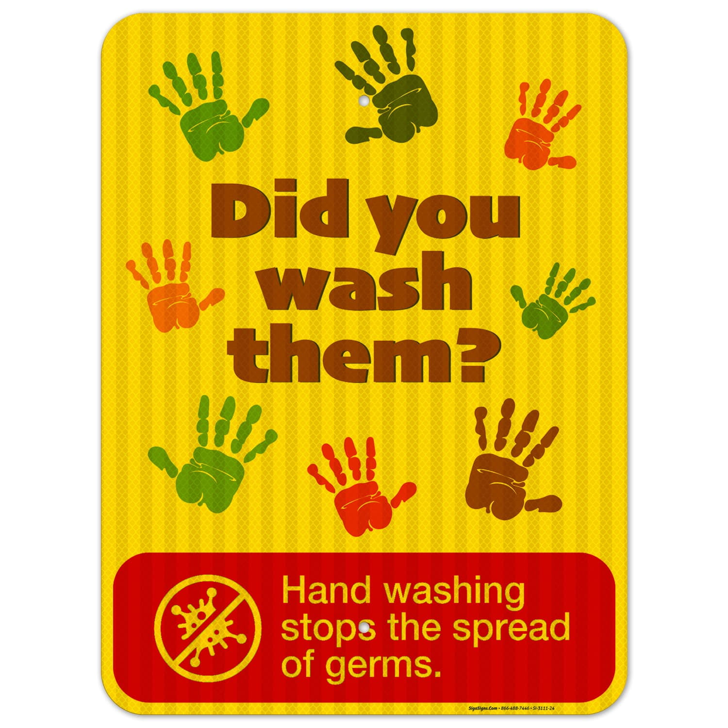 Hand Washing Signs For Kids, Hand Washing Stops The Spread, - Walmart.com