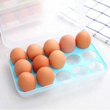 Clear Plastic Egg Carton-12 Egg Holder Carrying Case with Handle ...