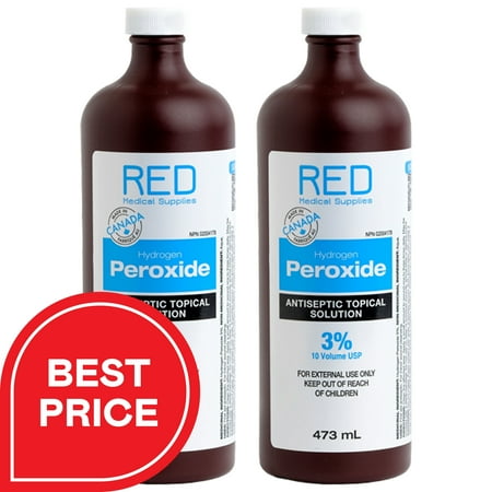 2 Bottles Hydrogen Peroxide USP 3% Topical Solution Antisepctic 473ml ...