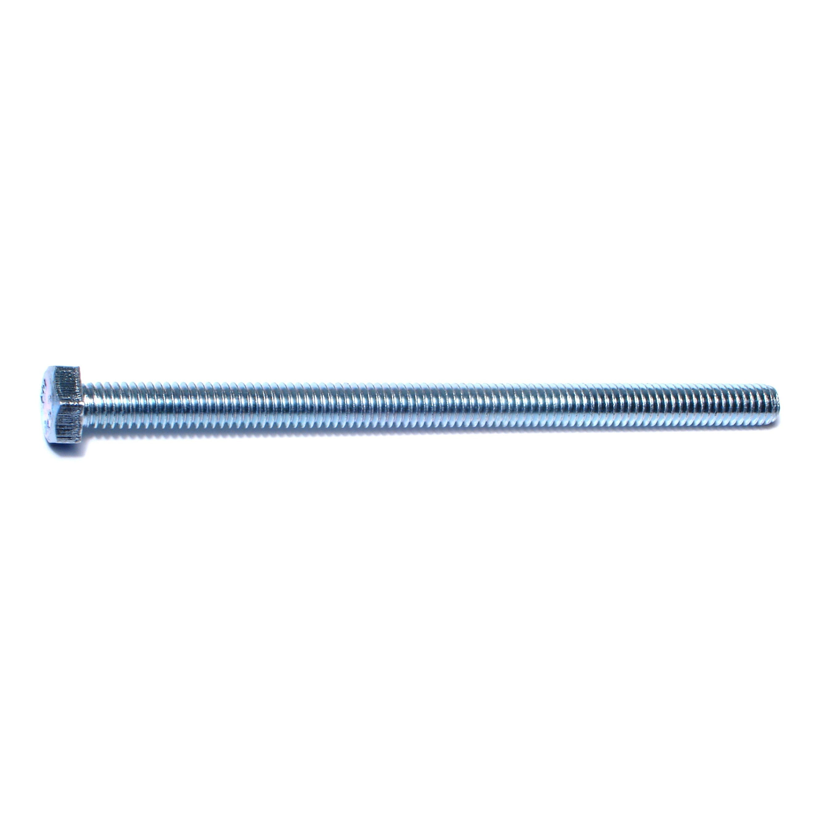 5/16"-18 x 5" Zinc Plated Steel Coarse Full Thread Hex Head Tap Bolts ...