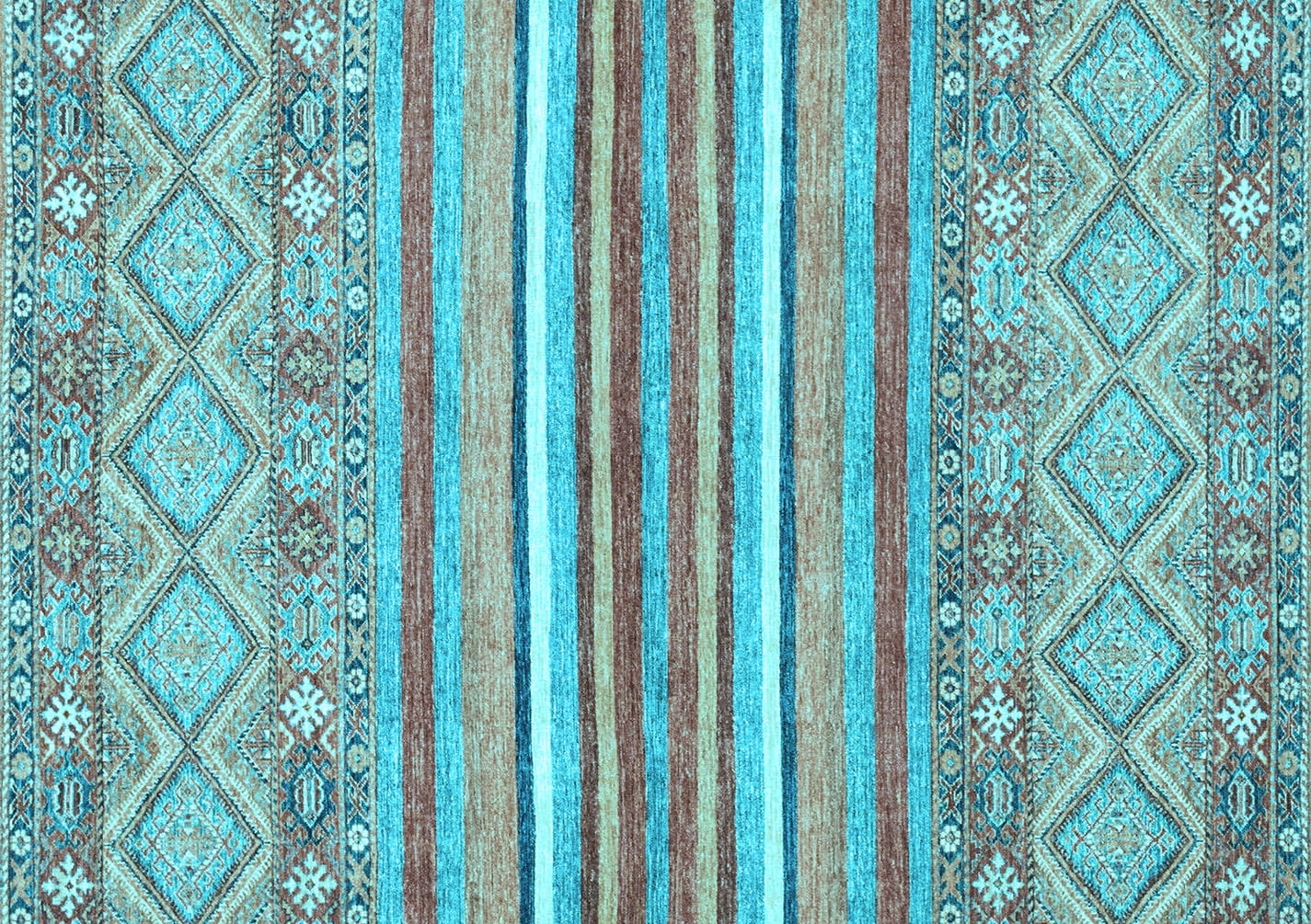 Ahgly Company Indoor Rectangle Abstract Light Blue Modern Area Rugs, 2 ...