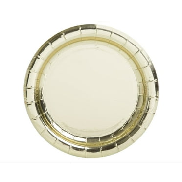 Square Paper Plates, 9 in, Gold, 14ct - Walmart.com