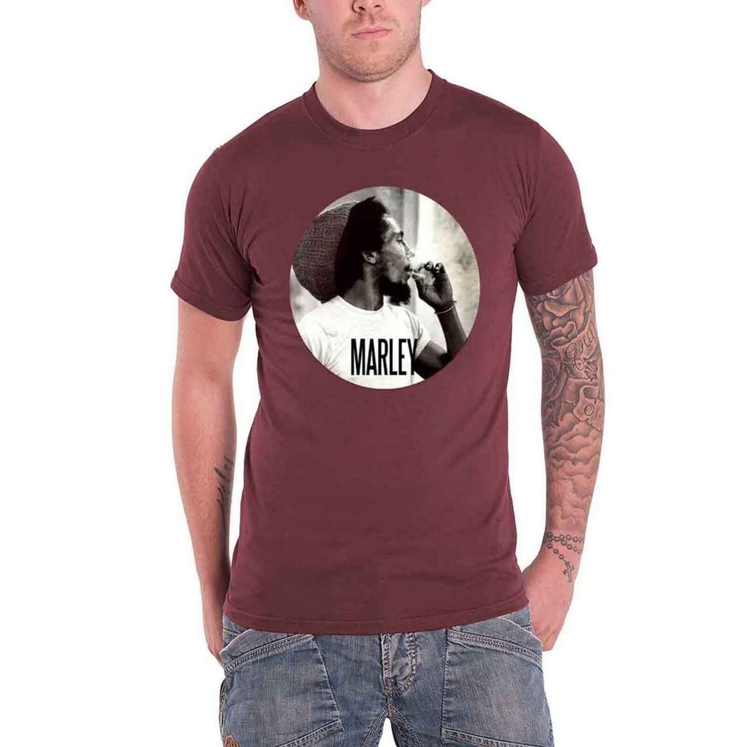 Click here for Bob Marley Adult Smokin Circle Cotton T-Shirt M prices