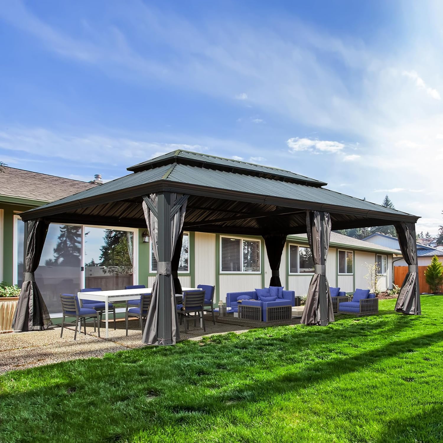 Click here for Domi Outdoor Living 14x24hardtop Gazebo  Aluminum... prices