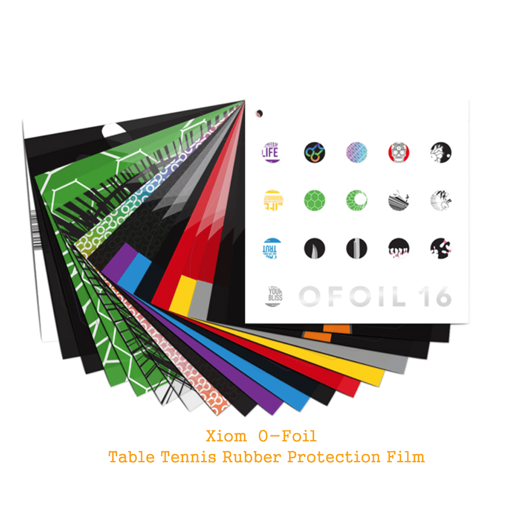 XIOM O-Foil, Premium Table Tennis Rubber Protection Film, for HandShake -Random Design, 2 Sets ...