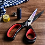 LIVINGO Fabric Scissors, 2 Pack Professional Titanium Sharp Heavy Duty ...