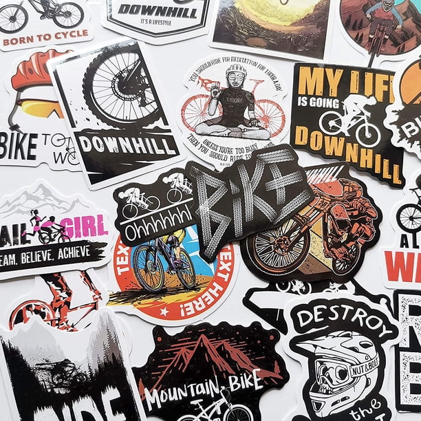 50Pcs Mountain Bike Vinyl Stickers for Bikes Downhill MTB Decal Bicycle ...