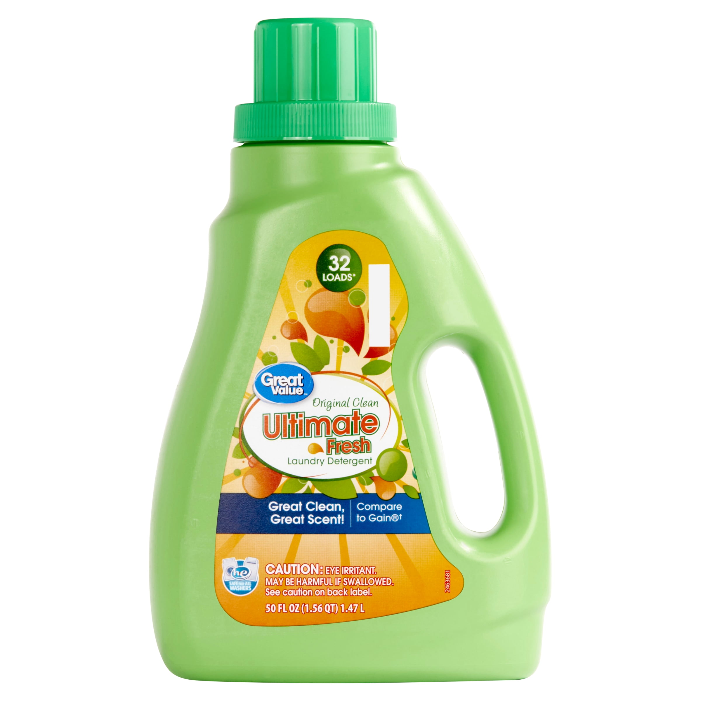 Great Value Original Clean, 32 loads, Ultimate Fresh HE Laundry ...