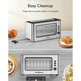 LONGDEEM Clear View 2-Slice Glass Toaster, Extra Long Slot, 6 Browning ...