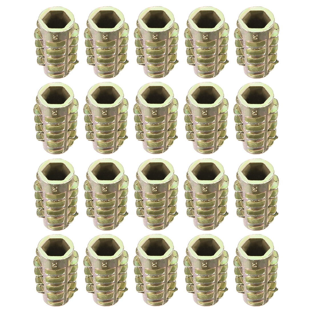 Threaded Insert Nuts Zinc Alloy Hex-Flush M6 Internal Threads 18mm ...