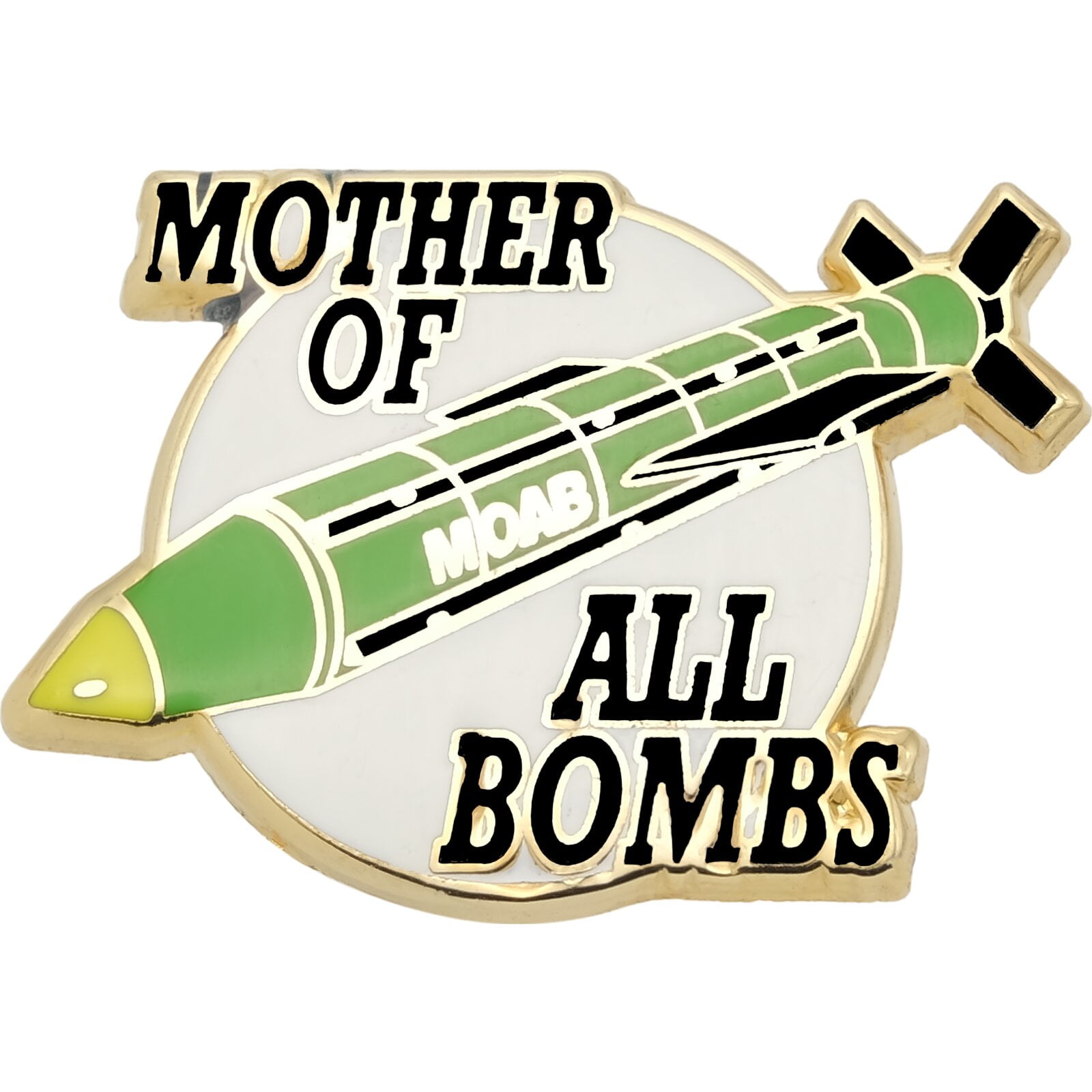U.S. Military Mother of All Bombs MOAB White and Green Enamel Pin 1 ...