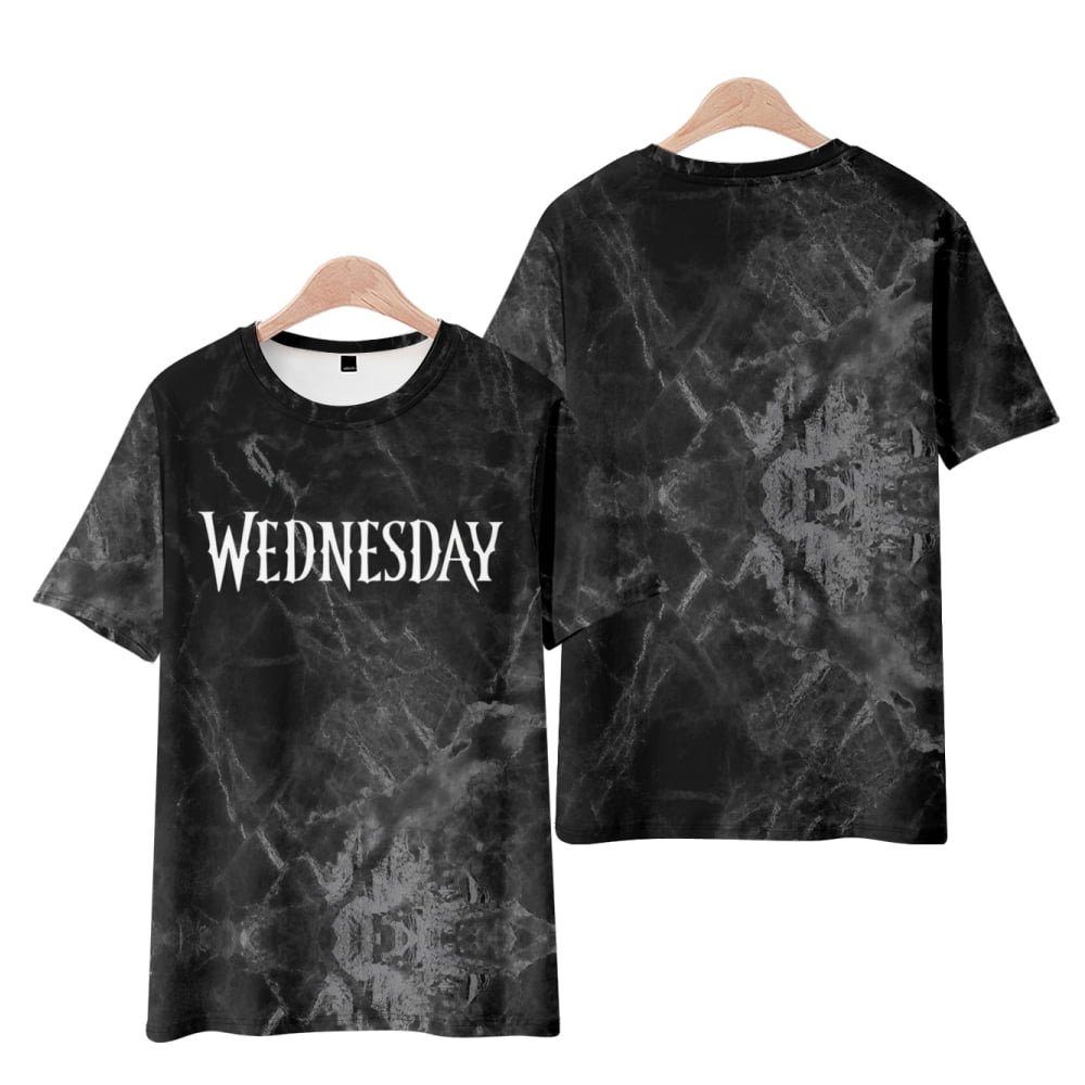 Wednesday Addams T-shirt Summer Jenna Ortega 3D Kids boys girls 2023 ...