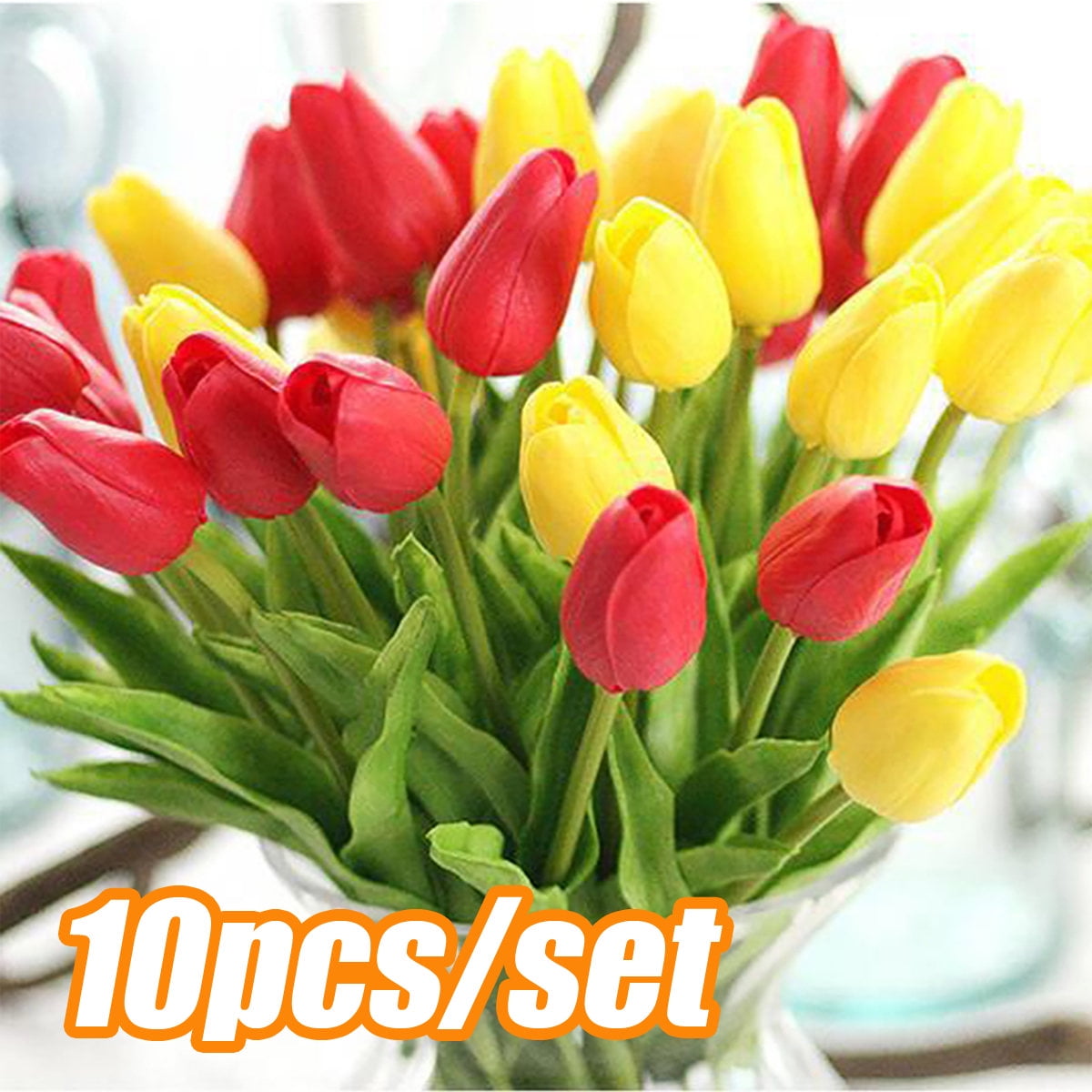 Click here for Neinkie 10pcs Tulips Artificial Flowers Fake Tulip... prices