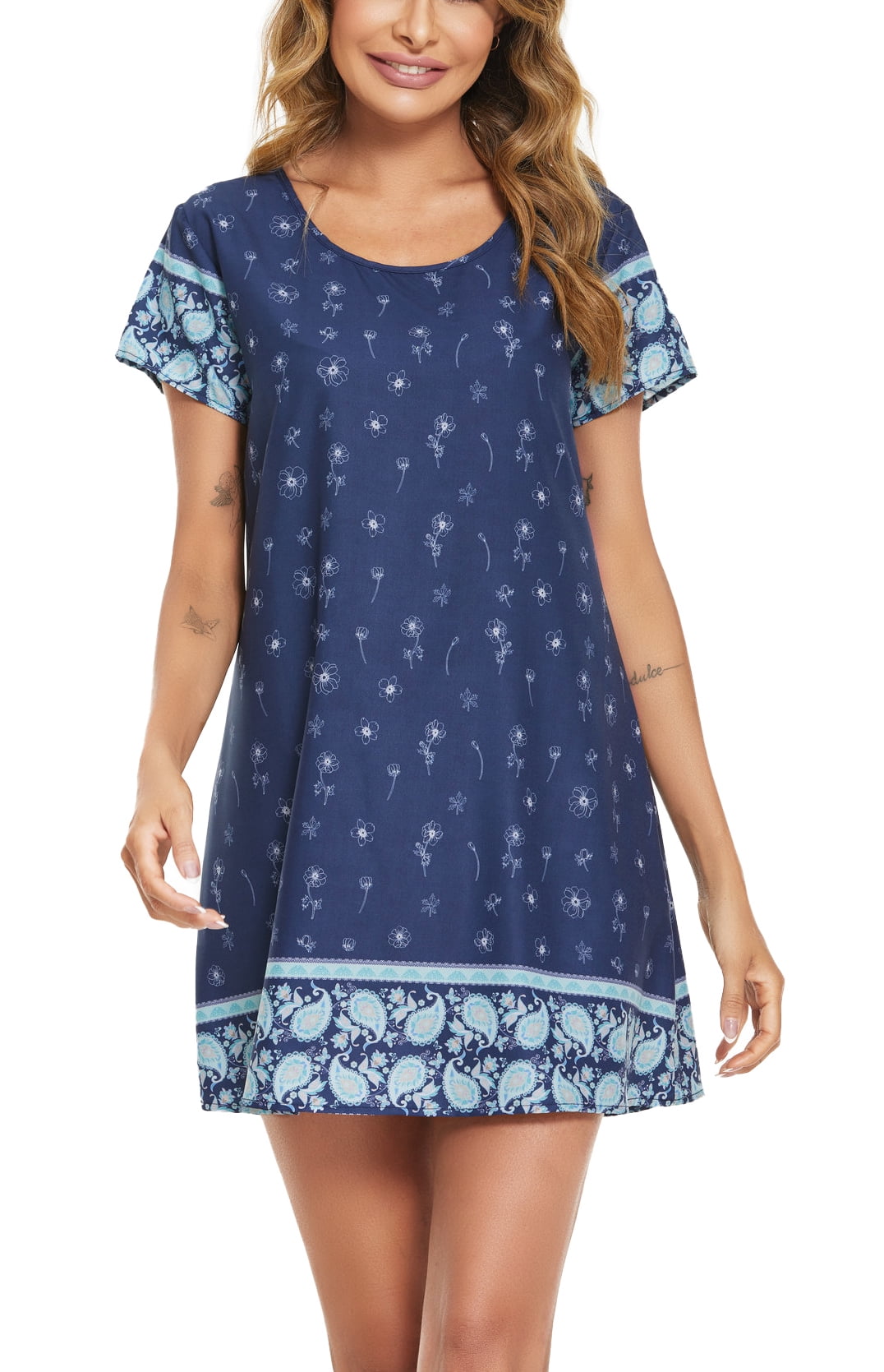 Richie House Night Shirts Women Nightgowns Sexy Sleep Shirts Sleepwear ...