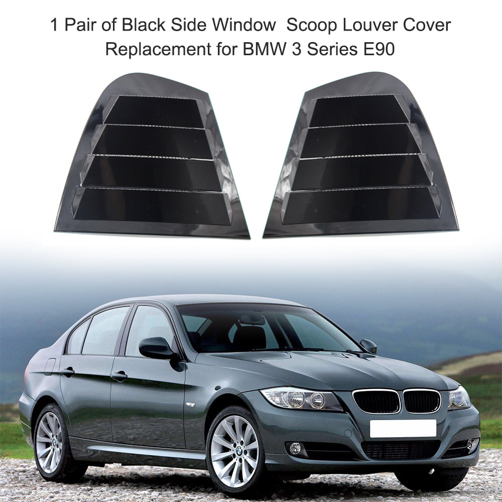 1 Pair of Black Side Window Scoop Louver Cover Replacement for 3 Series ...