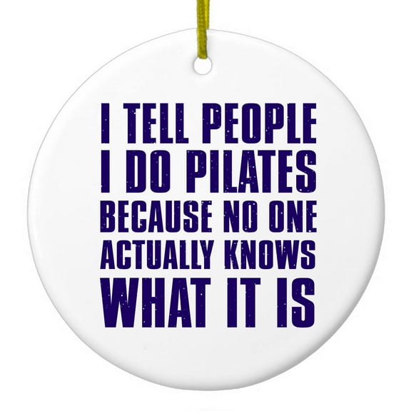 DistinctInk Hanging Ceramic Christmass Tree Ornament with Gold String ...