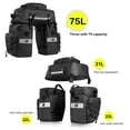 3 in 1 Waterproof Bike Rear Bag - Universal Bicycle Carrier - Shoulder Bag, Saddle Bag, & Cargo ...