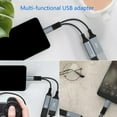 AOOOWER PD60W Fast Charge USB C OTG Hub USB A 2.0 Port Braided Cable ...