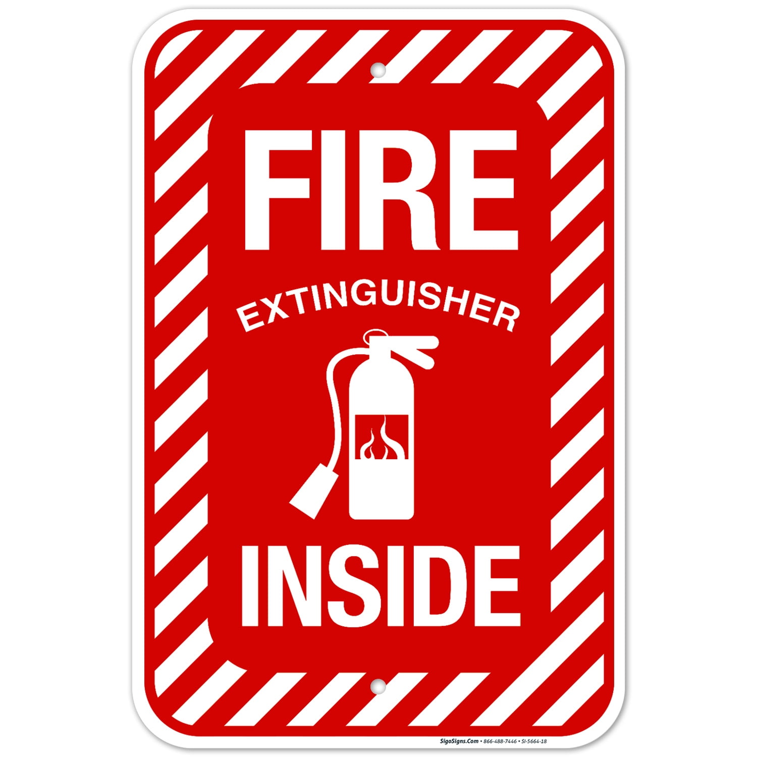 Fire Extinguisher Inside Sign, Fire Safety Sign, - Walmart.com