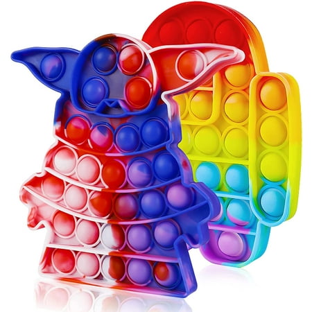 IGUOHAO 2 Packs Pop Toy its Push It Fidget Gift Gifts Sensory, Popper ...