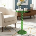 Acrylic Round Side Table with Column Base,Clear Modern End Table for ...