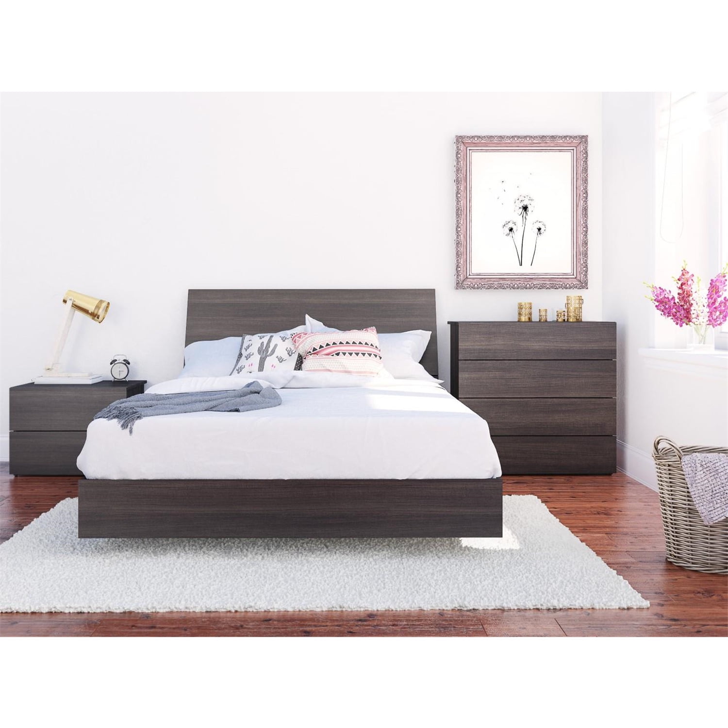 Jet Set Full Size Bedroom BUNDLE #400793 from Nexera, Ebony-Size:Full ...