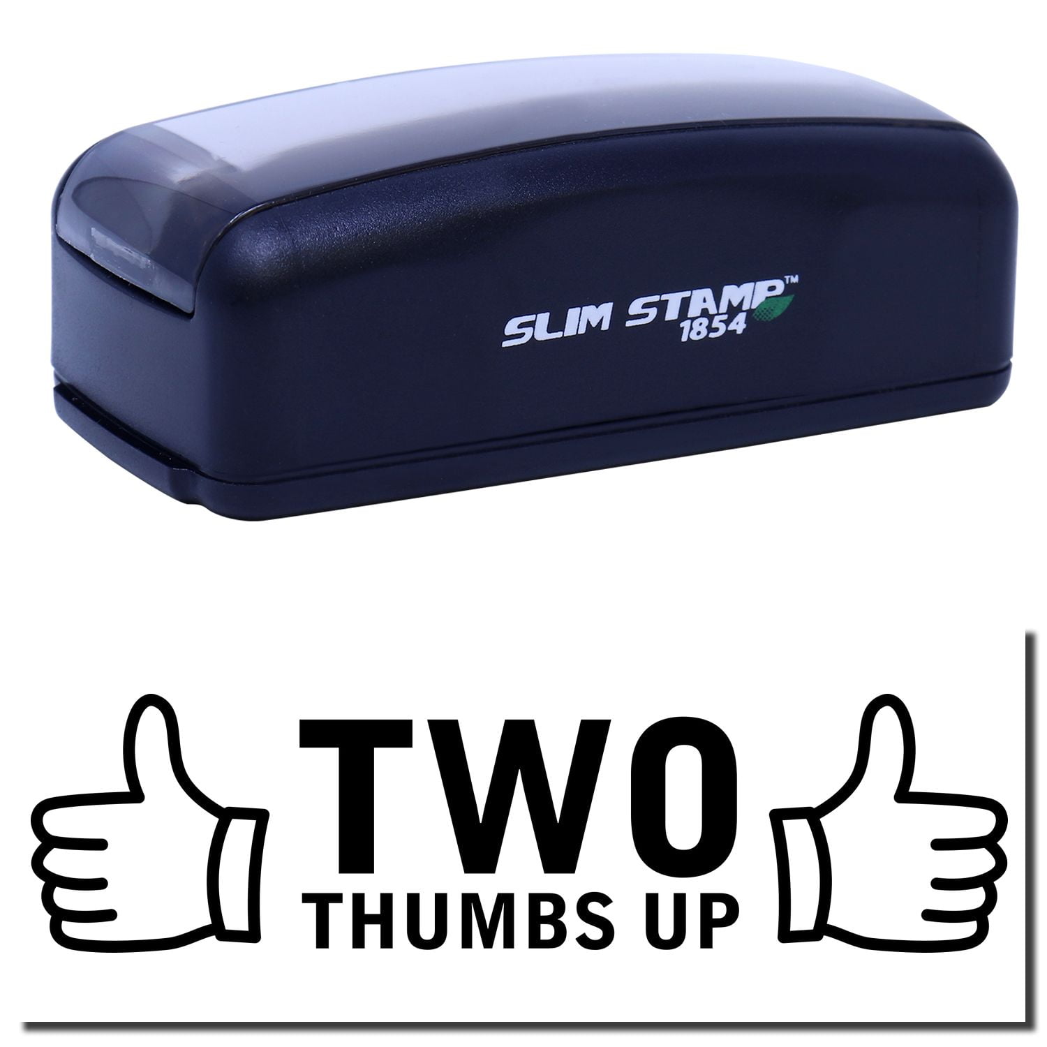 Large Pre-Inked Two Thumbs Up with Thumb Icon Stamp, Slim 1854, Ultra ...