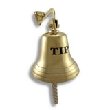 Solid Brass `Tips` Bell Wall Mounted Bartender`s Bell - Walmart.com