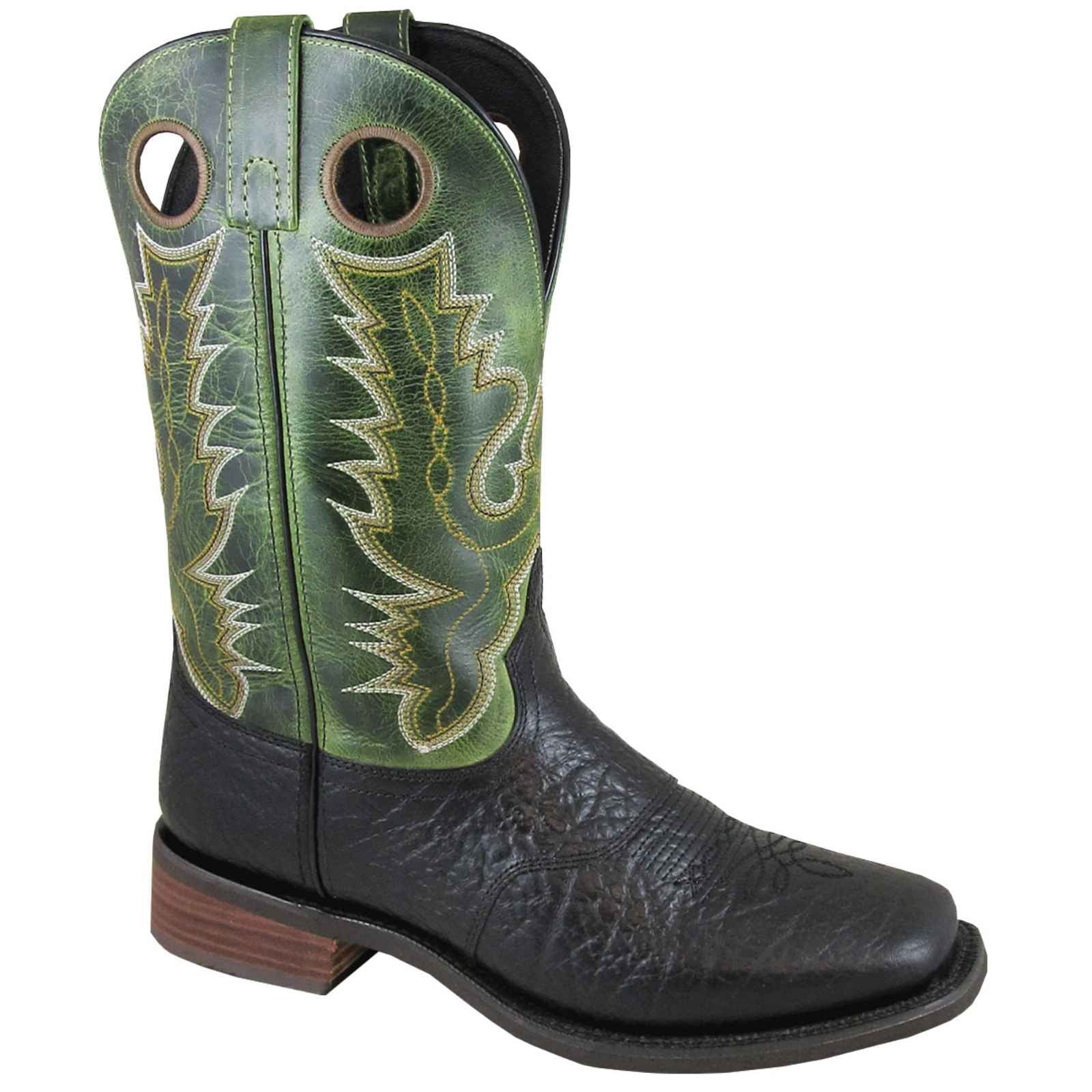 Men'S Timber 11" Black/Green Crackle Leather Cowboy Boot - Walmart.com