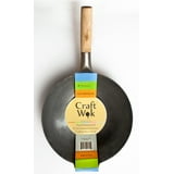 Craft Wok 12in Hand Hammered Carbon Steel Stovetop Wok with Round ...