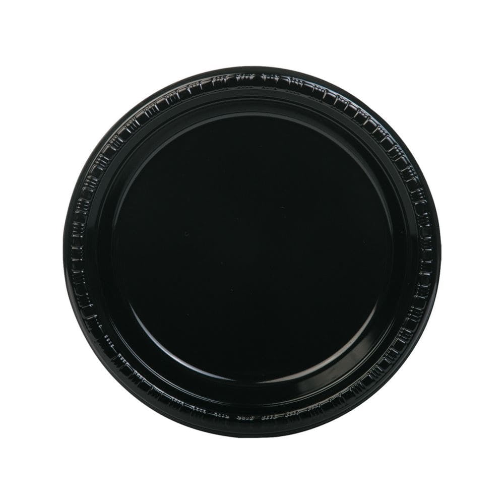 9" Black Plastic Plates (20Pc) - Party Supplies - 20 Pieces - Walmart.com