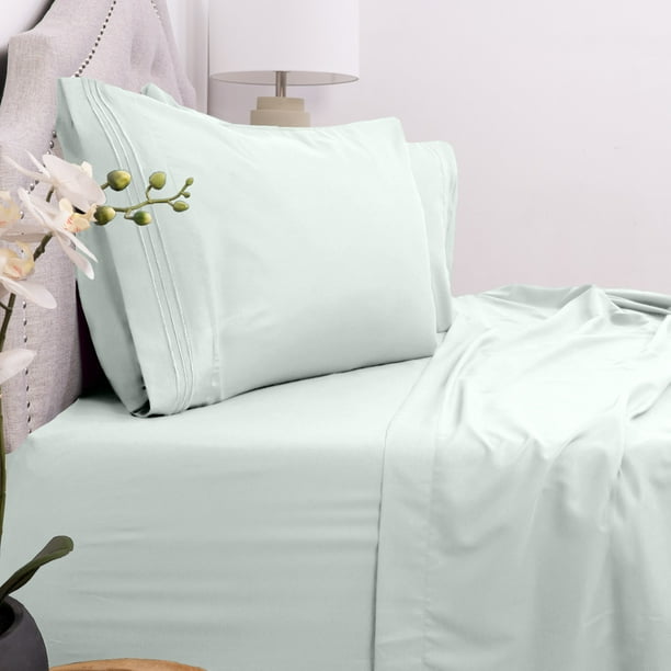 1800 Thread Count 4 Piece Deep Pocket King Bed Sheet Set