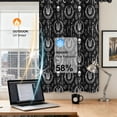 Cat and Skull Gothic Pattern Blackout Curtains,Triple Weaved Fabric ...