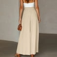 Yuwull Womens Flowy Pants Women Summer High Waisted Palazzo Lounge