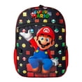 Nintendo Super Mario Fun 17" Backpack with Lunch Bag 4-Piece Set Black ...