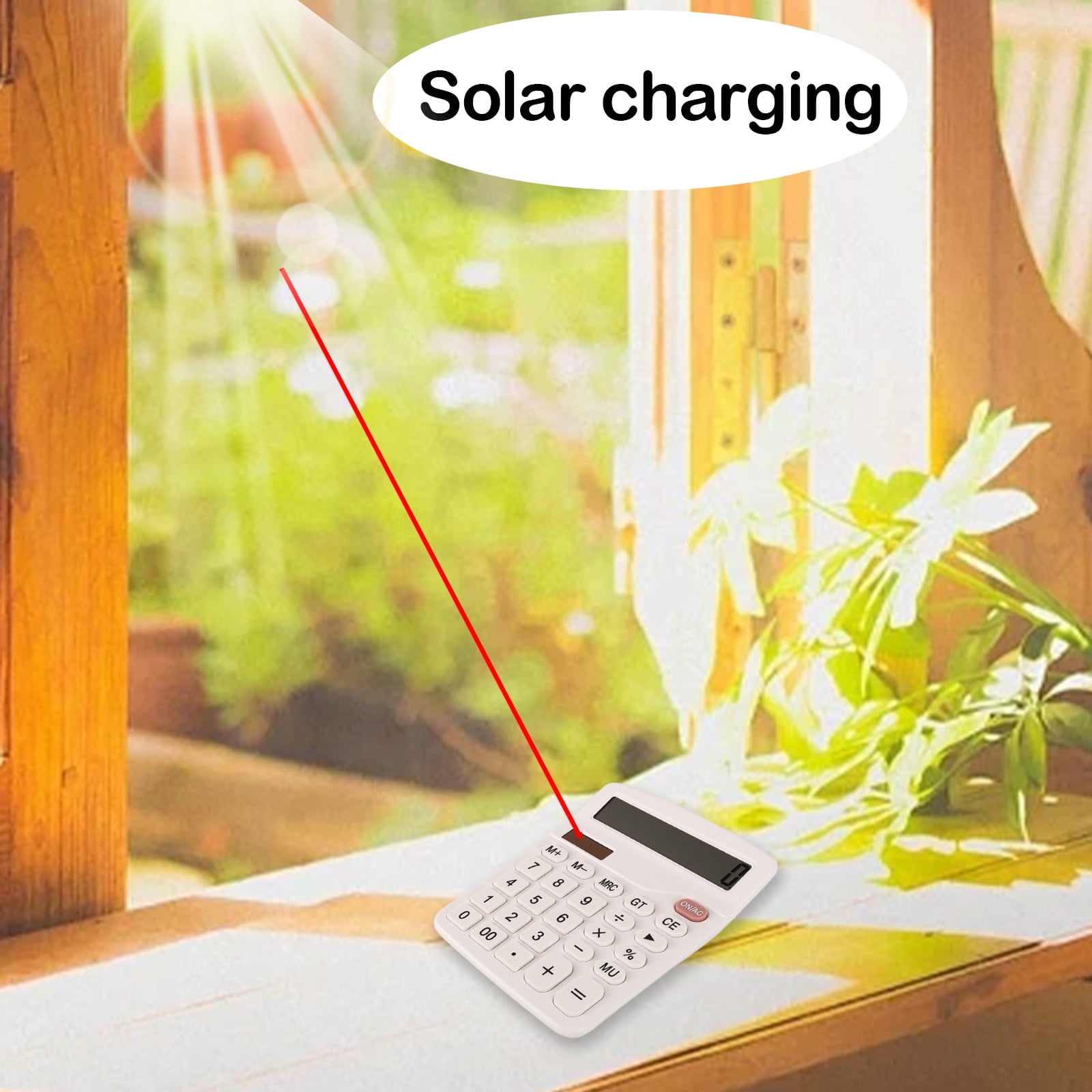 Calculadora WICVIK de 12 teclas, con energía solar y batería ...