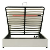 Queen Size Velvet Bed with LED Light and Integrated Bluetooth Audio ...