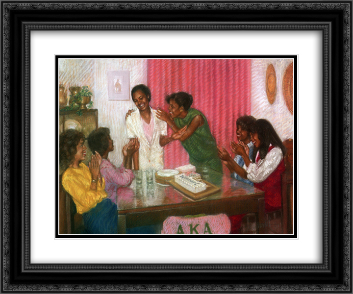 Sorority (Aka) 2x Matted 15x13 Black Ornate Framed Art Print by Brenda ...