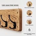 Rustic Wood Wall Mounted Coat Rack with Shelf, Entryway Storage Hanger ...